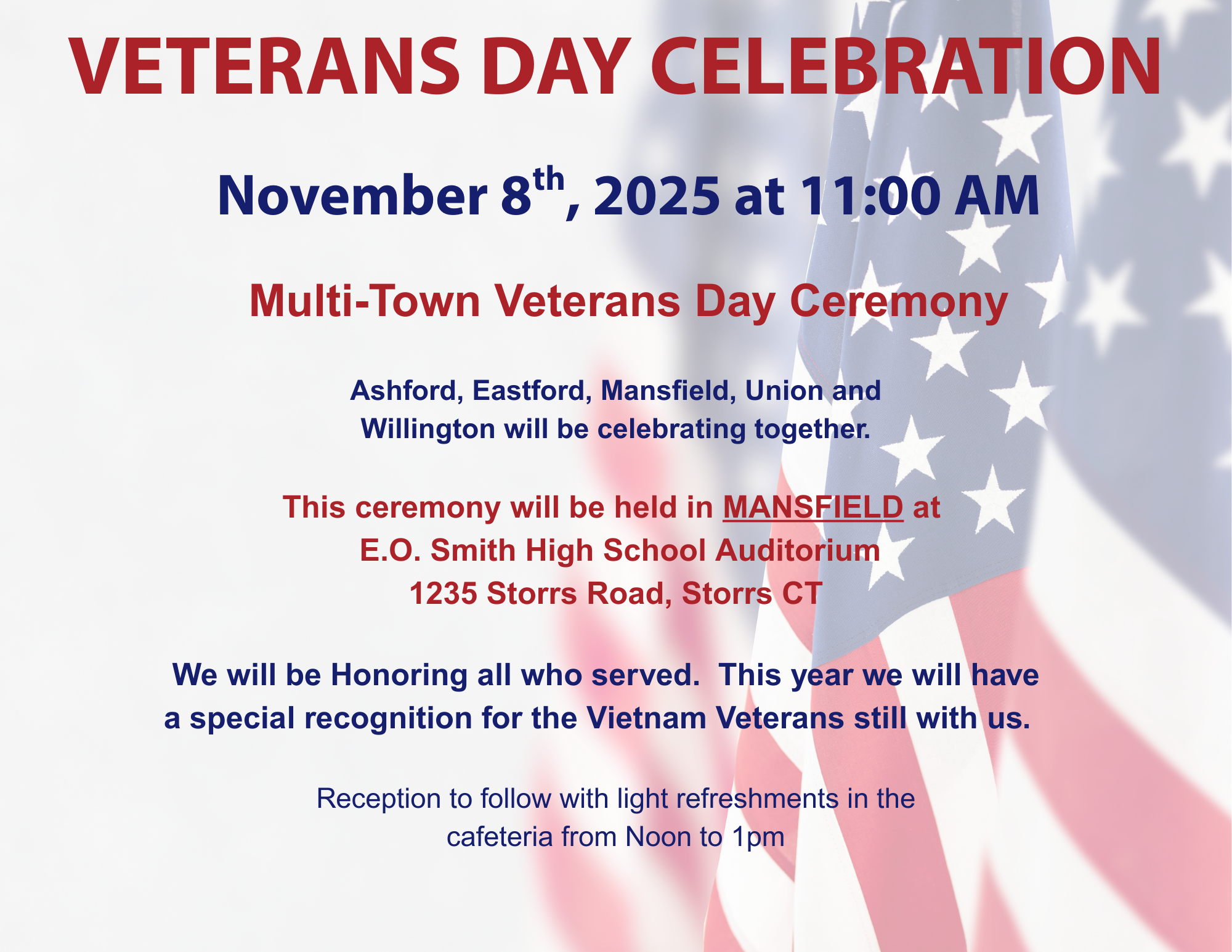 Veterans Day Celebration | Eastford CT